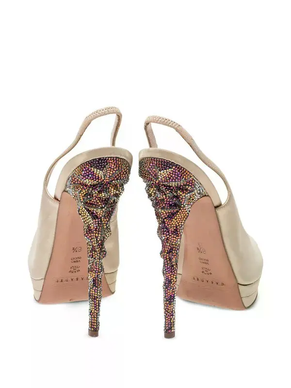 Casadei Crystal-embellished Peep-toe Sandals
