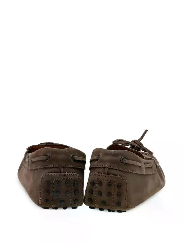 TOD'S Suede Bow Loafers