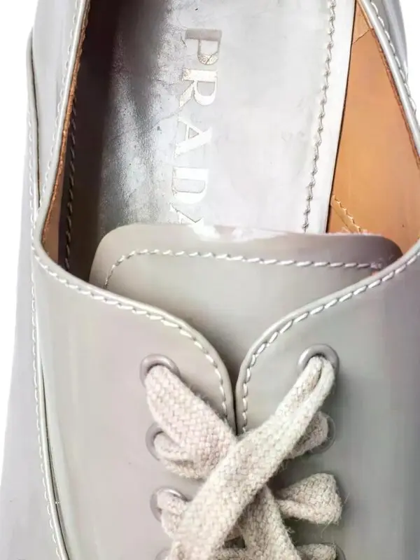 Prada Floral Print Platform Oxfords