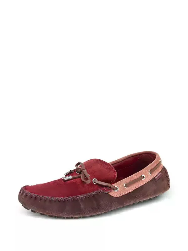 LOUIS VUITTON Suede Loafers With Bow Detail