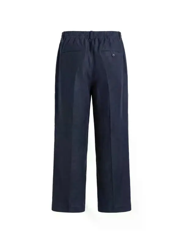 Jacquemus Navy Pleated Tailored Trousers - Blue