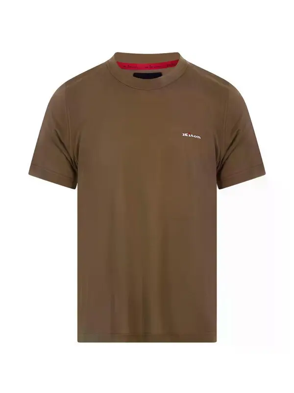 Kiton Logo-embroidered T-shirt