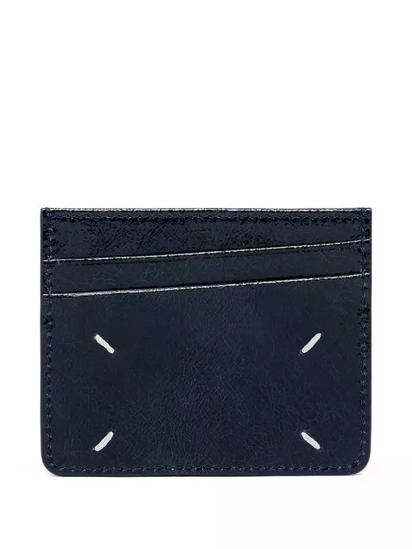 MAISON MARGIELA Crackled-leather Four Stitches Card Holder