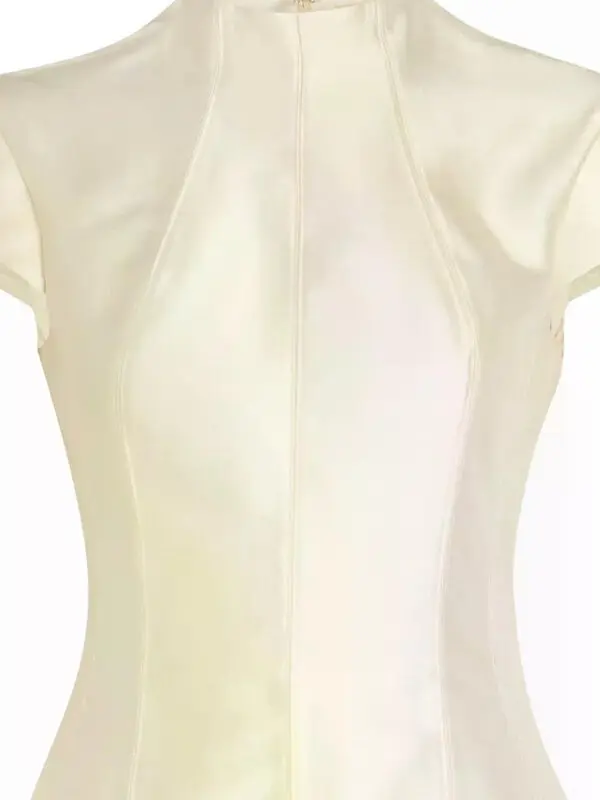 DE LA VALI Zena Panelled Cap-sleeve Mini Dress