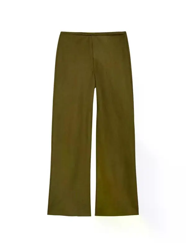 REFORMATION Gale Wide Leg Trousers - Green