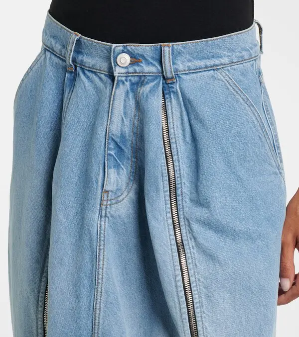 Coperni Front Slit Balloon Jeans In Light