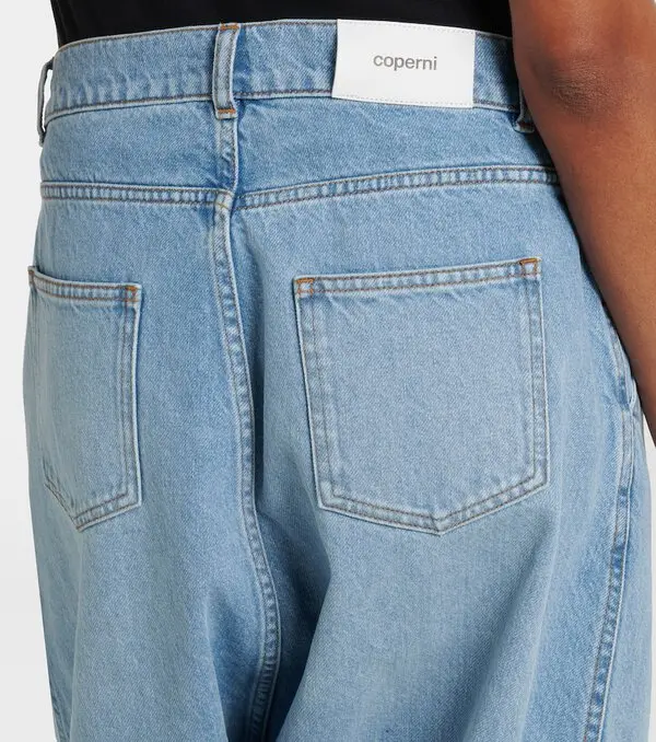 Coperni Front Slit Balloon Jeans In Light