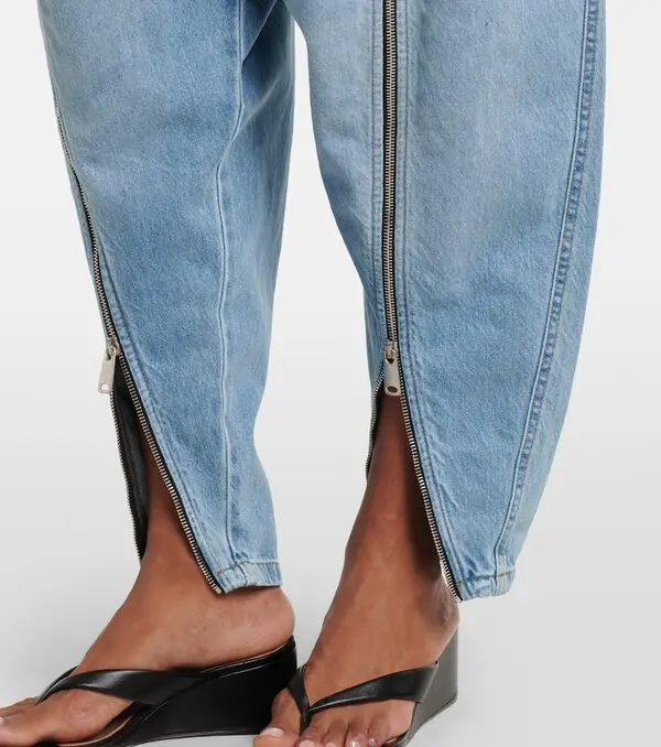 Coperni Front Slit Balloon Jeans In Light
