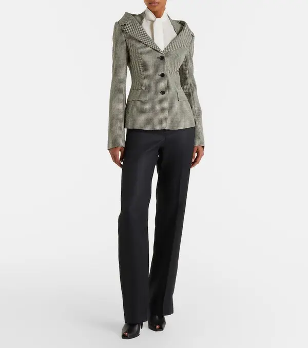 Alexander McQueen Gingham Layered Blazer