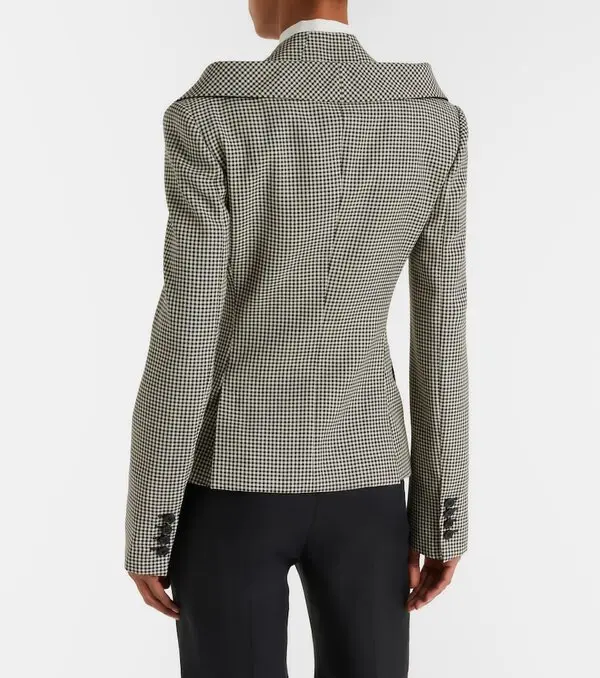 Alexander McQueen Gingham Layered Blazer