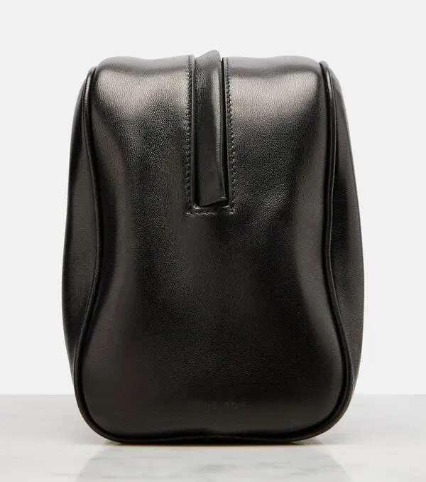 THE ROW Leila Small Leather Clutch - Black