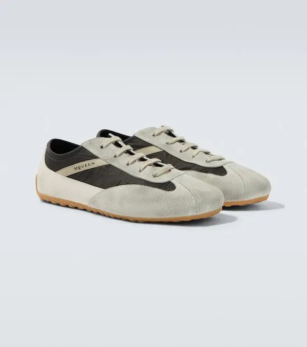 Alexander McQueen Suede-trimmed Sneakers - Grey