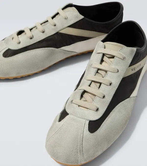 Alexander McQueen Suede-trimmed Sneakers - Grey
