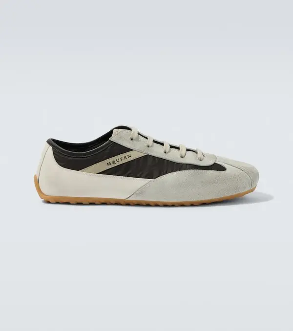 Alexander McQueen Suede-trimmed Sneakers - Grey