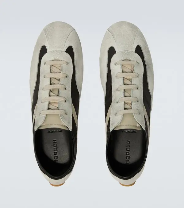 Alexander McQueen Suede-trimmed Sneakers - Grey