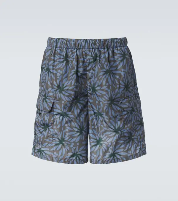 Prada Re-nylon Floral Swim Trunks - Grey