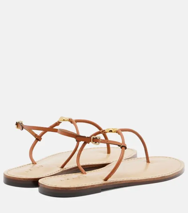 AMANU Naivasha Leather Thong Sandals - Brown