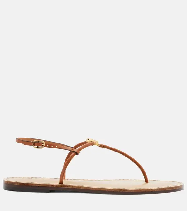 AMANU Naivasha Leather Thong Sandals - Brown