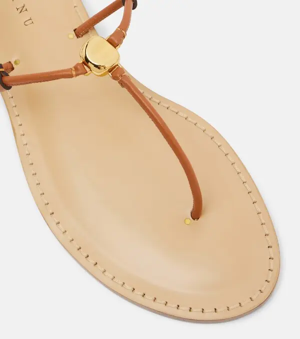 AMANU Naivasha Leather Thong Sandals - Brown