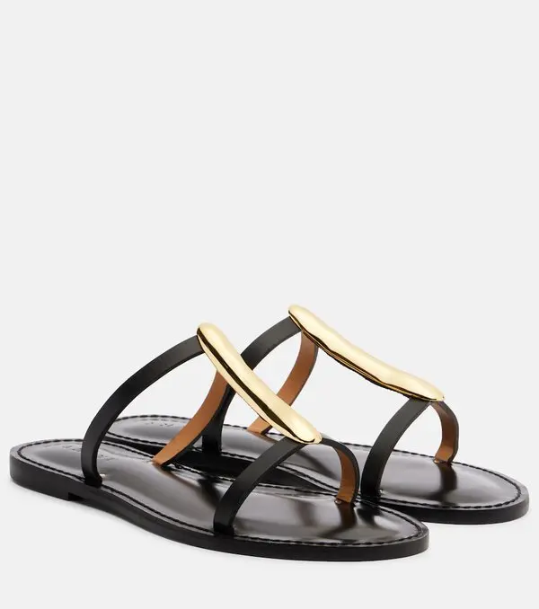 AMANU Sahara Embellished Leather Sandals