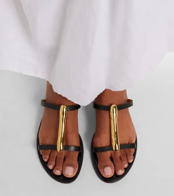 AMANU Sahara Embellished Leather Sandals