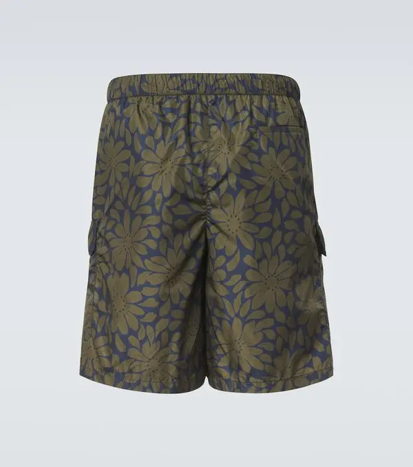 Prada Re-nylon Floral Swim Trunks - Blue