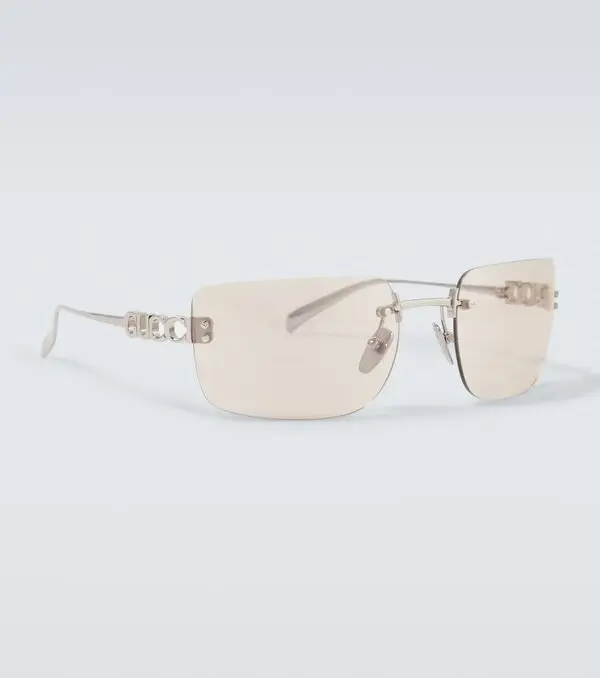 Gucci Tone Metal Rectangle Sunglasses