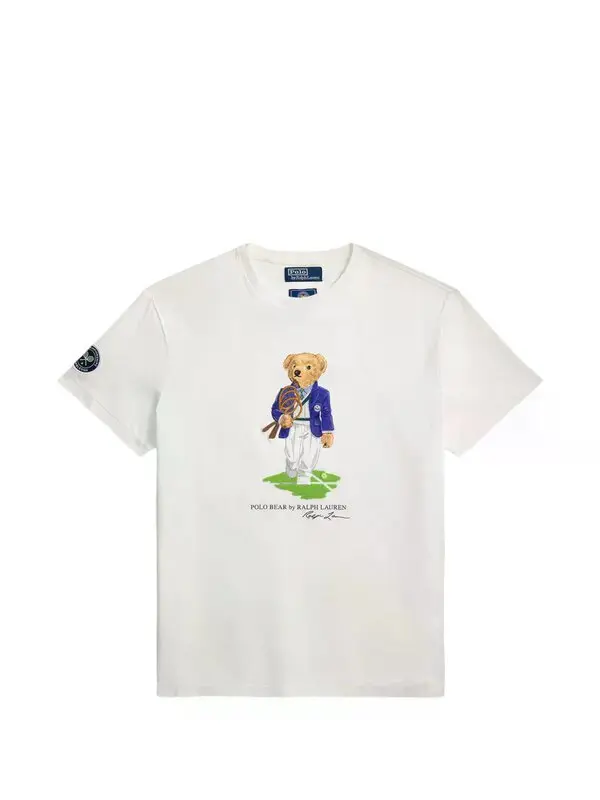 Polo Ralph Lauren Wimbledon Polo Bear Cottont-shirt - White