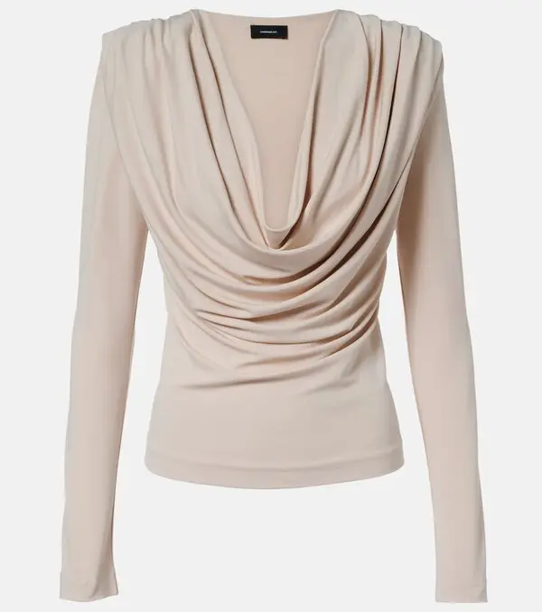 Wardrobe.NYC Draped Cowl Neck Top