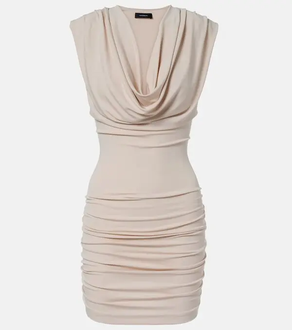 Wardrobe.NYC Draped Jersey Mini Dress