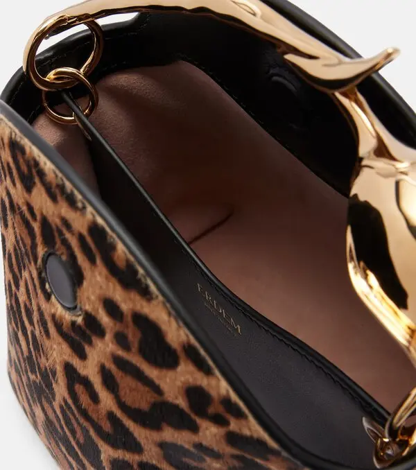 Erdem Bloom Mini Calf Hair Top-handle Bag - Brown