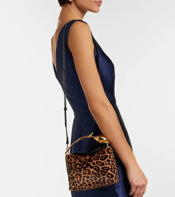 Erdem Bloom Mini Calf Hair Top-handle Bag - Brown