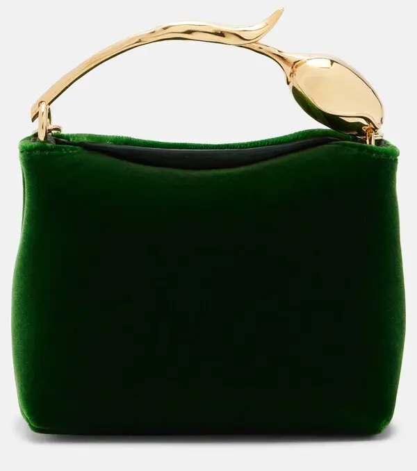 Erdem Bloom Micro Velvet Top-handle Bag - Green