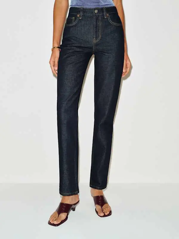 REFORMATION Leda Mid Rise Straight Jeans