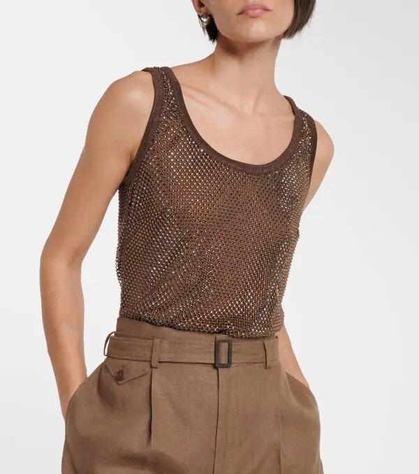 Ralph Lauren Melony Embellished Top - Brown