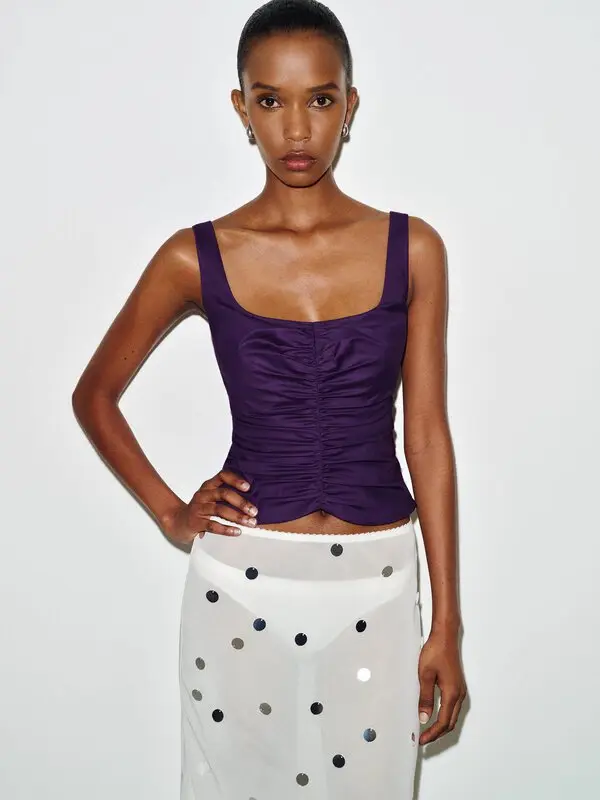 REFORMATION Thistle Top - Purple