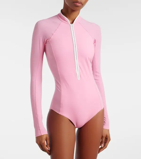 Hunza G Tyra Rashguard Swimsuit - Pink