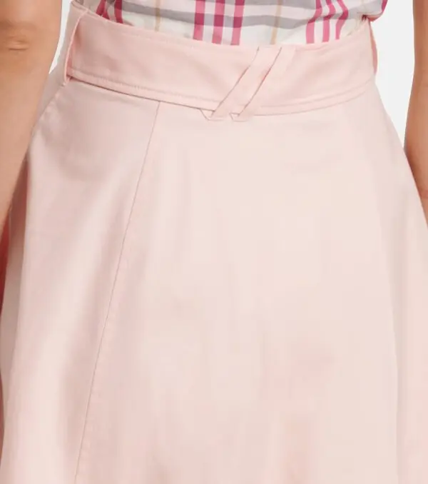 Burberry Belted Cotton Mini Skirt