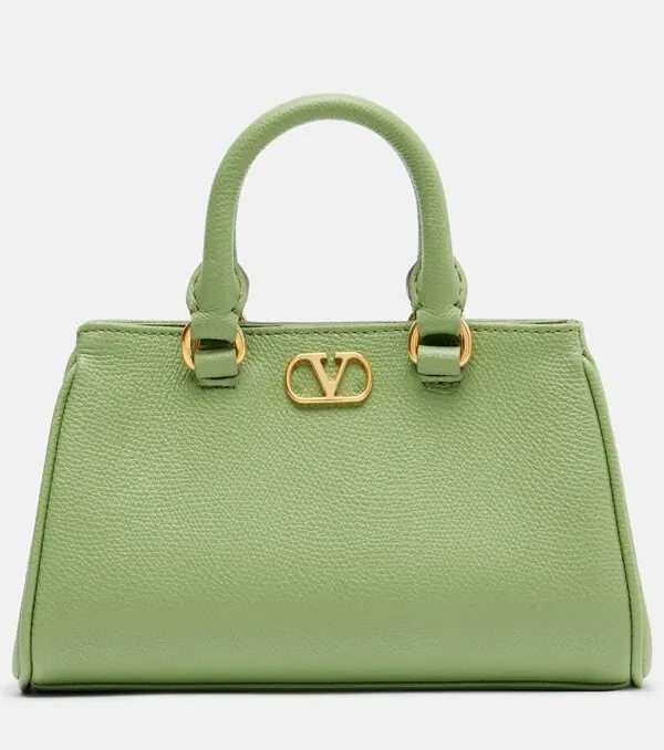Valentino Garavani Vlogo Mini Leather Top-handle Bag