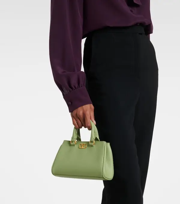 Valentino Garavani Vlogo Mini Leather Top-handle Bag