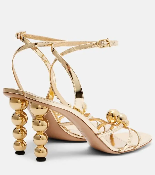 FERRAGAMO Karina Metallic Leather Sandals