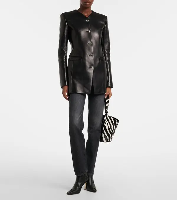 Manolo Blahnik Milleta Leather Ankle Boots
