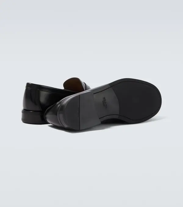 Prada Leather Penny Loafers - Black
