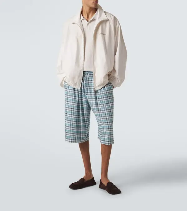 Acne Studios Plaid Flannel Culotte Shorts