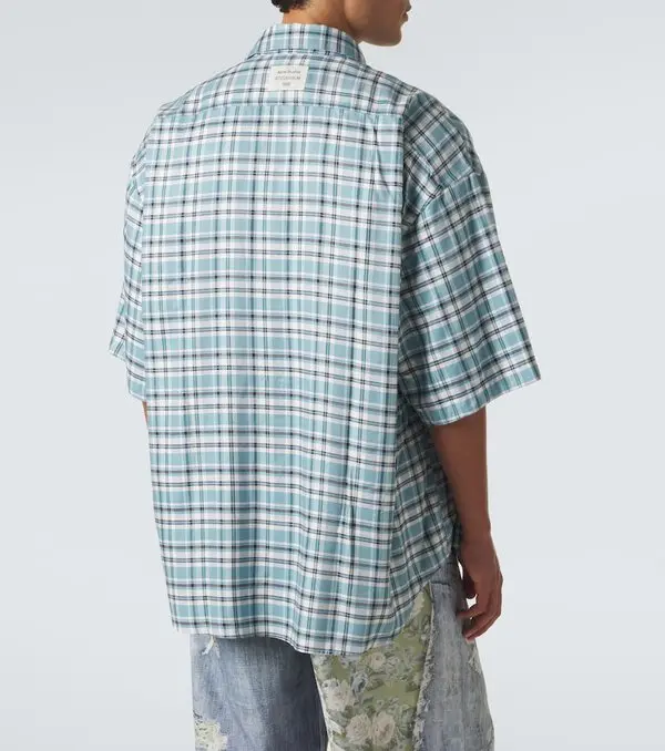 Acne Studios Plaid Oversized Flannel Shirt