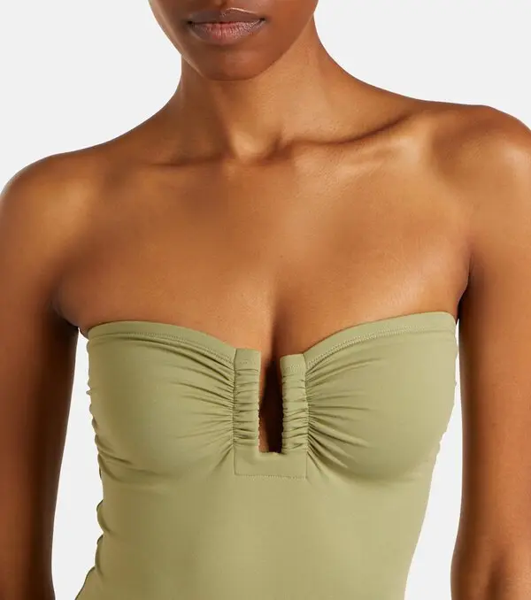 ERES Cassiopee Gathered One Piece Swimsuit - Green