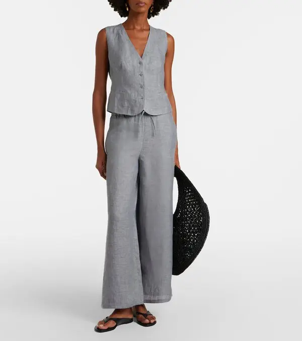 ERES Linen Wide-leg Pants