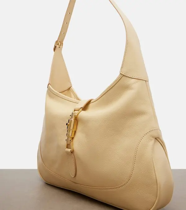 Gucci Jackie Medium Leather Shoulder Bag - Yellow