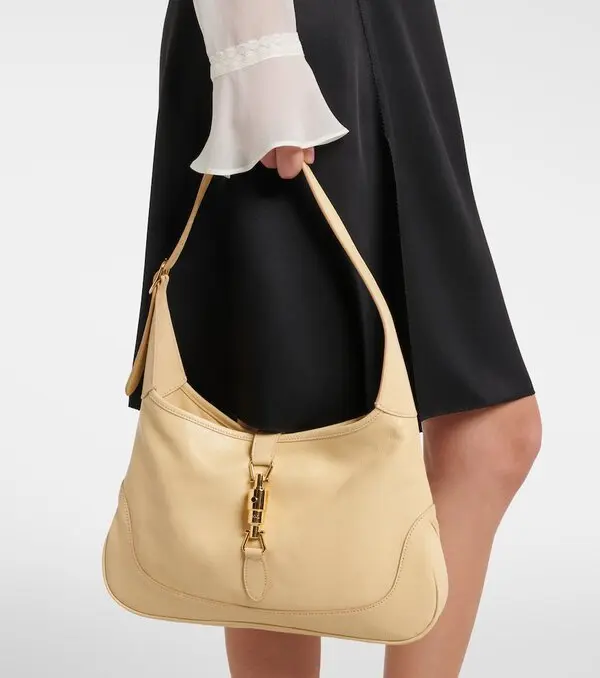 Gucci Jackie Medium Leather Shoulder Bag - Yellow