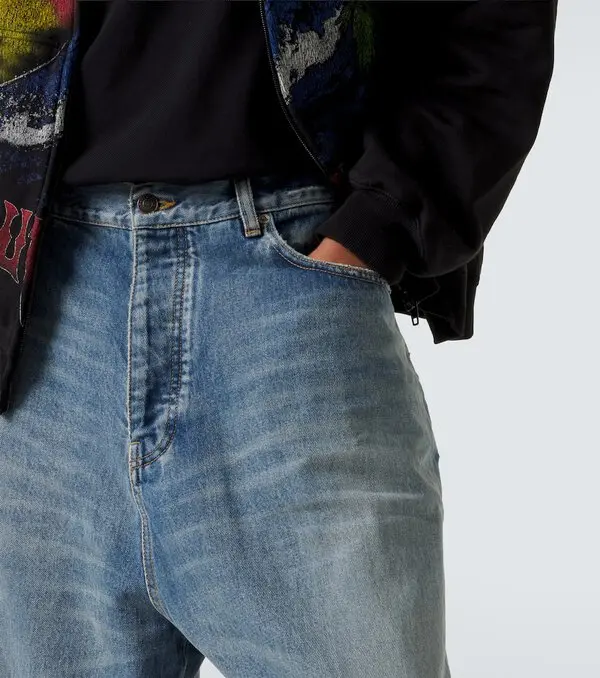 Balenciaga Distressed Wide-leg Jeans